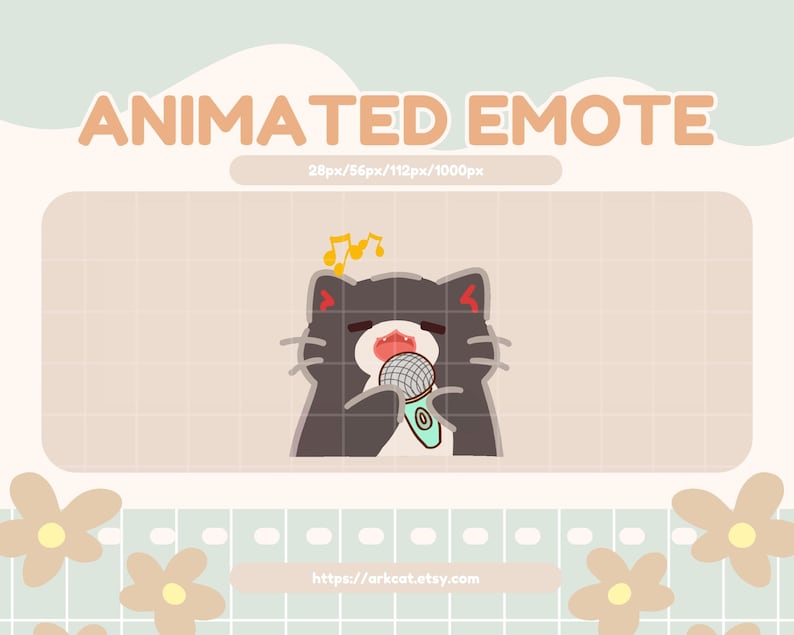 Animated Singing Emote – Tuxedo Cat Singing With Joy for Twitch ...