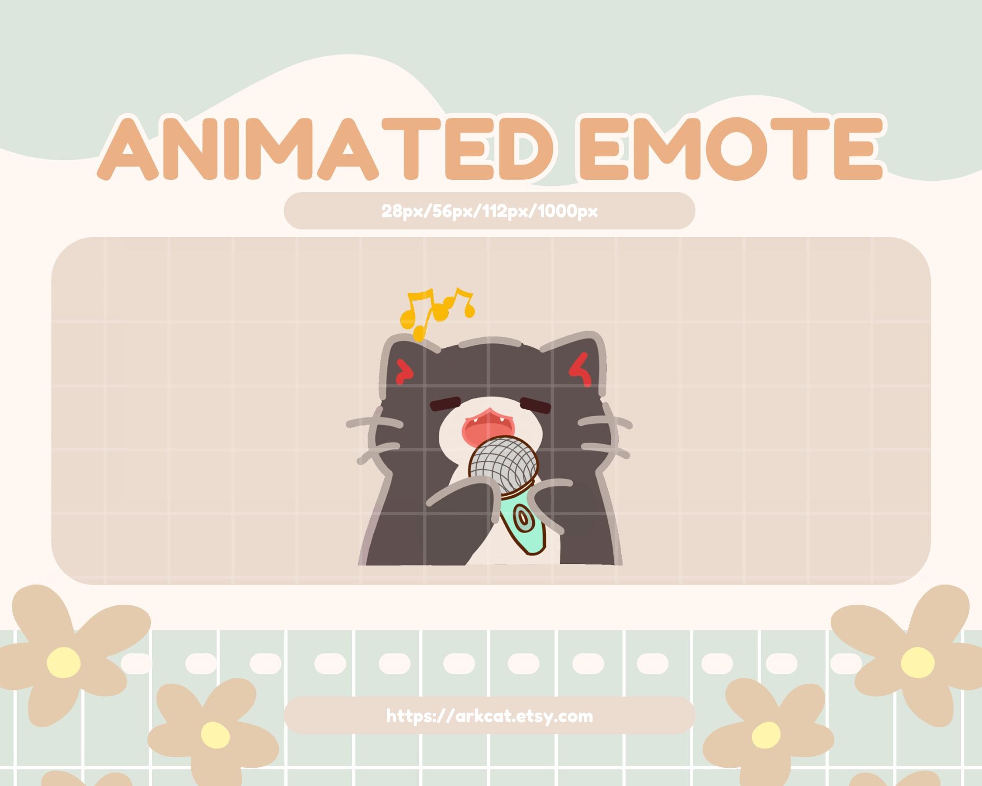 Animated Singing Emote – Tuxedo Cat Singing With Joy for Twitch ...