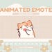 Animated Emote Cute Cat Orange Cat Boba Tea Emote for Twitch / Discord ...