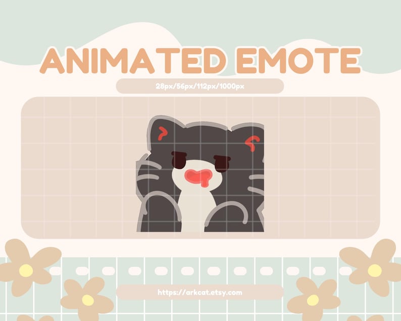 Animated Drooling Emote: Tuxedo Cat Twitch/discord Stream (GIF Digital ...