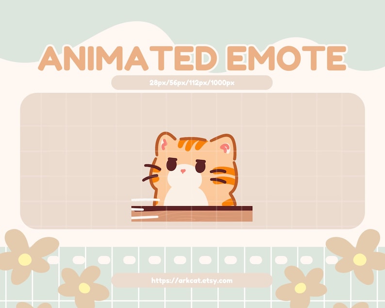 Orange Tabby Cat Biting Hand Animated Emote for Twitch, Discord ...