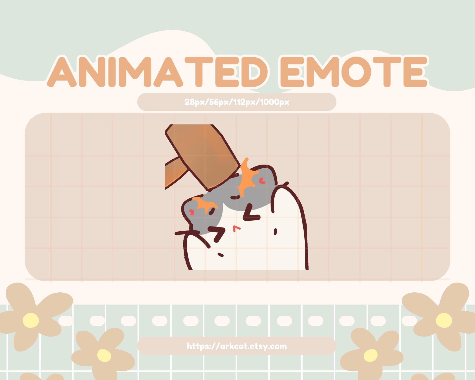 Bonk Emote – Gray and White Cat Animation for Twitch, Discord, Youtube ...