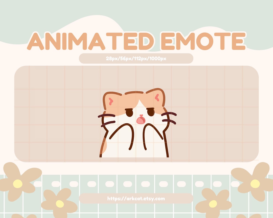 Clapping Cat Animated Emote: Amazed Orange and White Kitty (digital ...