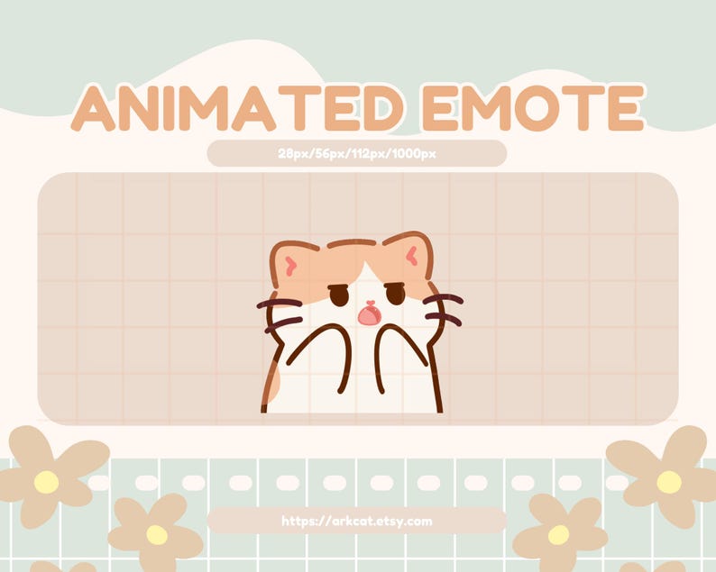 Clapping Cat Animated Emote: Amazed Orange and White Kitty (digital ...