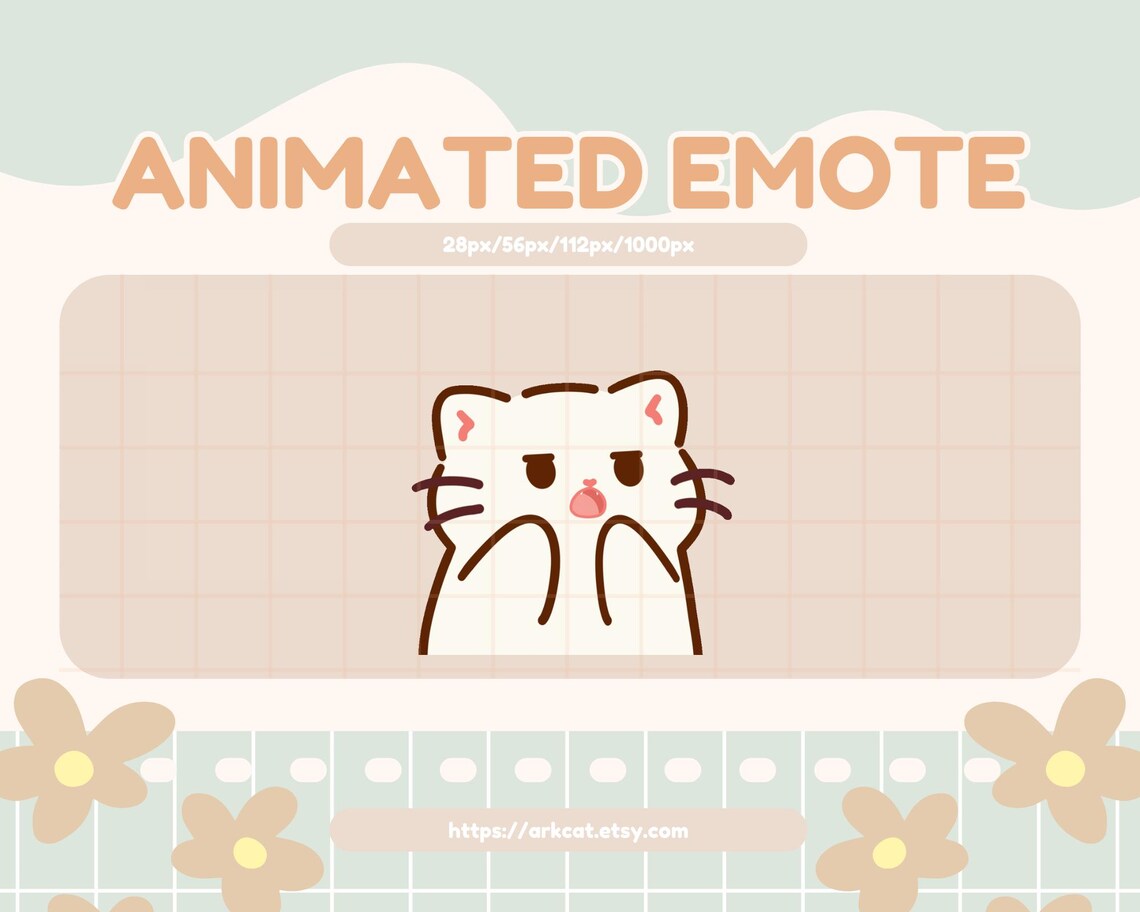 Clapping Wow Emote – Amazed White Cat Animation for Twitch, Discord ...
