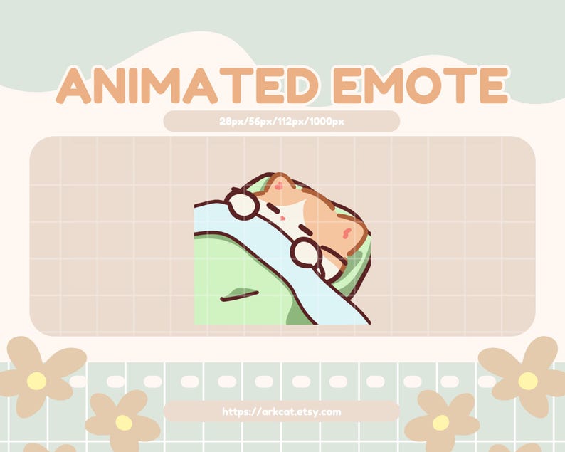 Sleeping Orange & White Cat Emote – Cozy Blanket Emote for Twitch ...