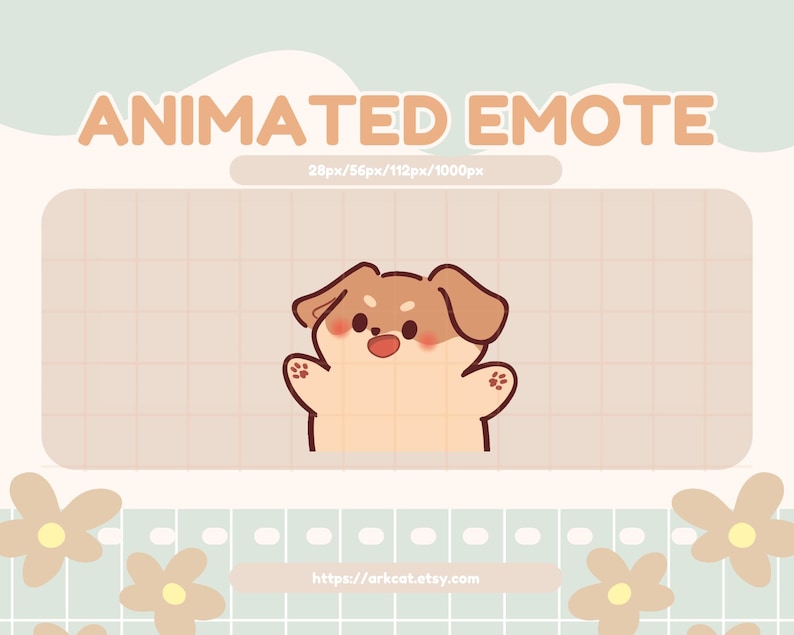 Waving Puppy Emote – Cute Animated Dog Excited Reaction for Twitch ...