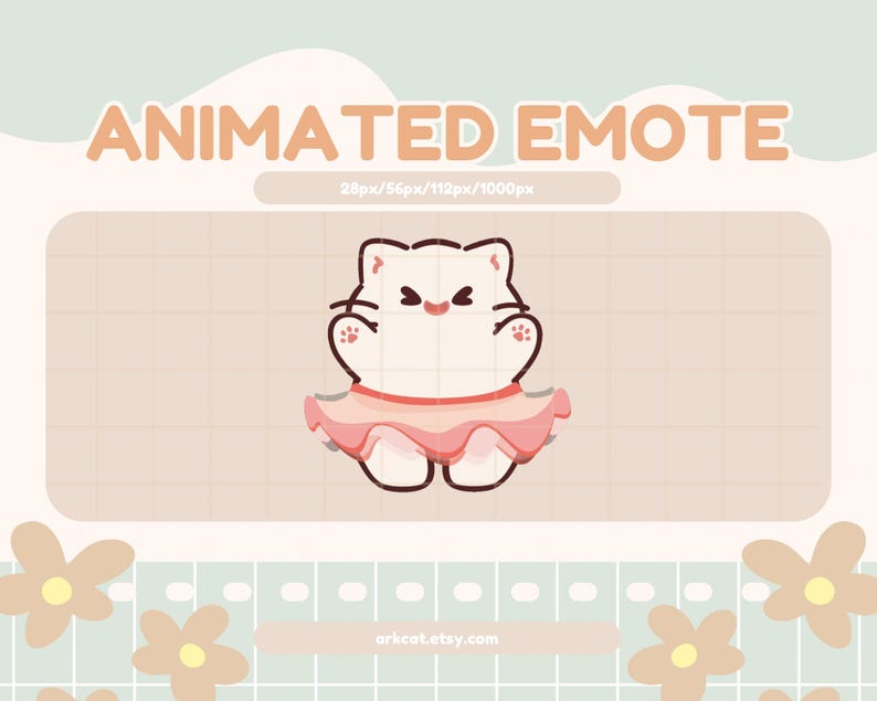 Animated Dancing Cat Emote – White Cat Tutu Ballet GIF (twitch Discord ...