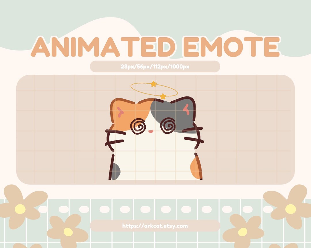 Dizzy Animated Emote – Calico Cat Spinning Dazed | Confused Reaction ...