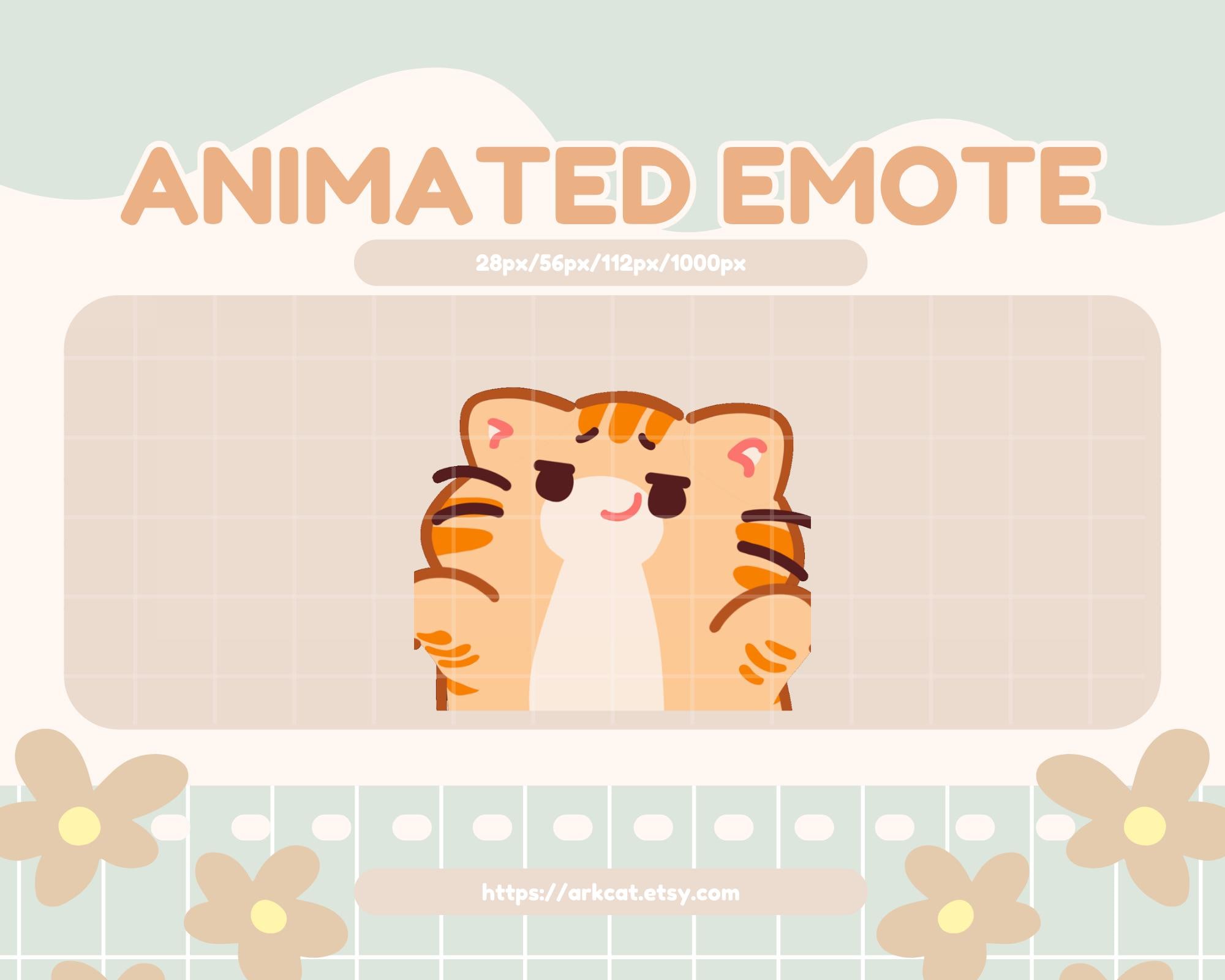 Animated Orange Cat Shrug Emote: Funny Twitch Discord GIF (digital ...