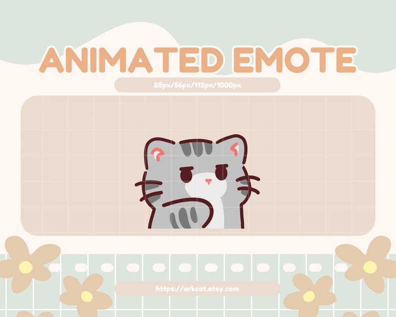Disappearing Meme Emote – Funny Gray Cat Poofing Away Animated Emote ...