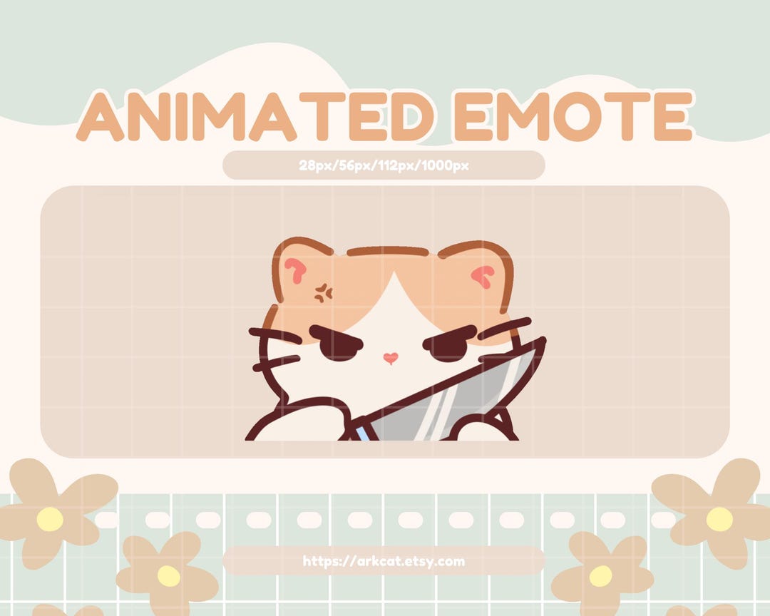 Angry Cat Animated Emote: Twitch, Discord, Youtube (digital Download ...
