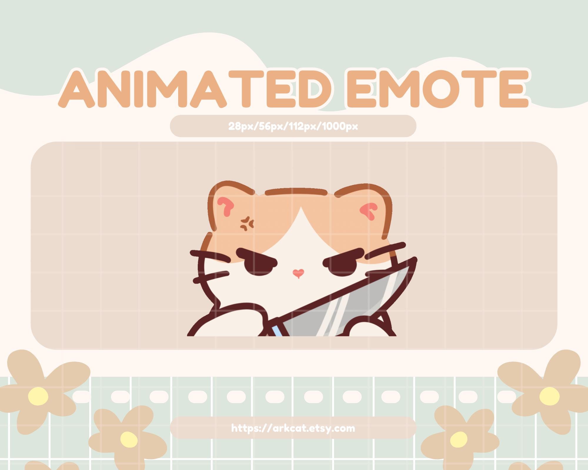 Animated Emote Cute Cat - Angry Emote for Twitch, Discord, Youtube ...