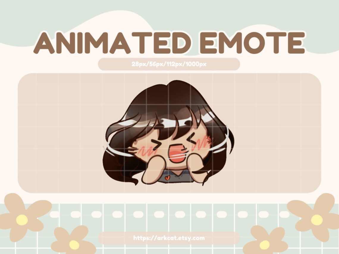 Animated Twitch Emote | Cute Fangirling Girl (digital Download) - Etsy UK