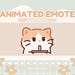 Animated Emote Cute Cat Orange Cat Boba Tea Emote for Twitch / Discord ...