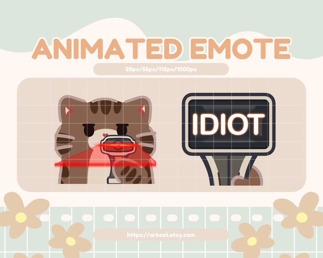 Tabby Cat Scan Emote - "idiot" Result, Twitch/discord (GIF Digital ...