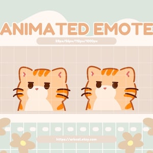 Orange Tabby Cat Headshake Animated Emote for Twitch, Discord, Youtube ...