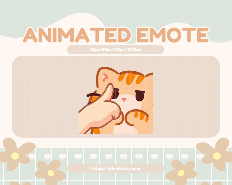 Animated Orange Cat Boop Emote: Twitch, Discord, Youtube (GIF Digital ...