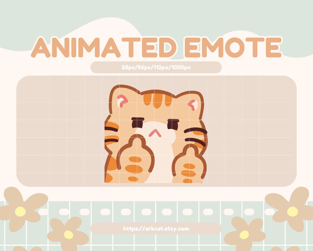 Emote animado de gato atigrado naranja: GIF de gesto grosero para ...