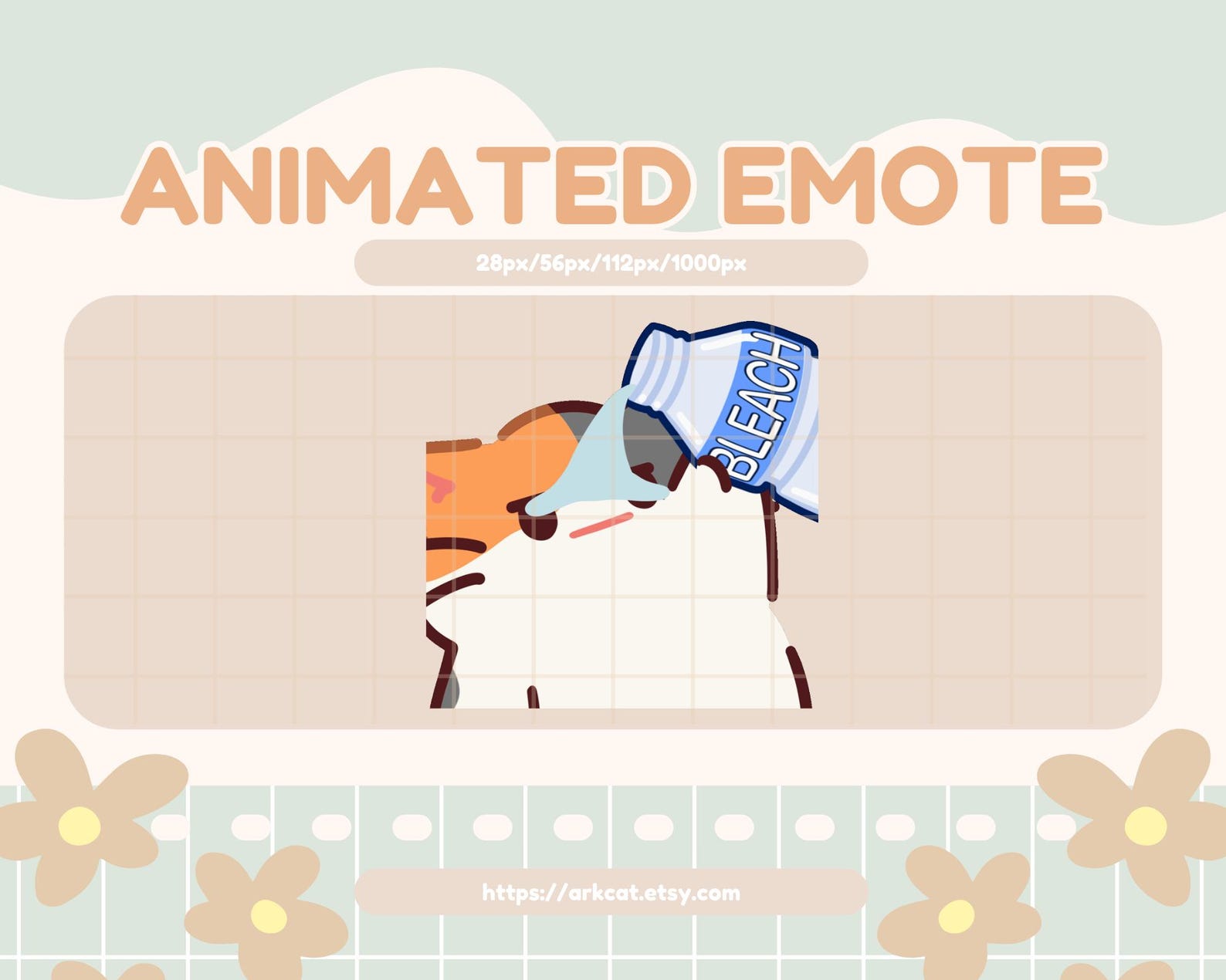 Animated Bleach Emote: Calico Cat Unsee Twitch/discord Stream (GIF ...