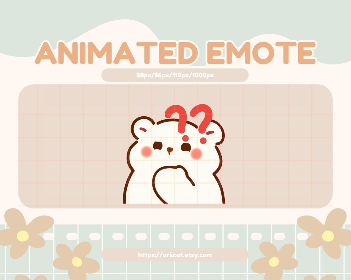 Confused Polar Bear Emote – Question Mark Reaction Animated Emote for ...