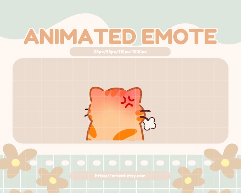 Orange Tabby Cat Angry Emote Facing Away for Twitch, Discord, Youtube ...