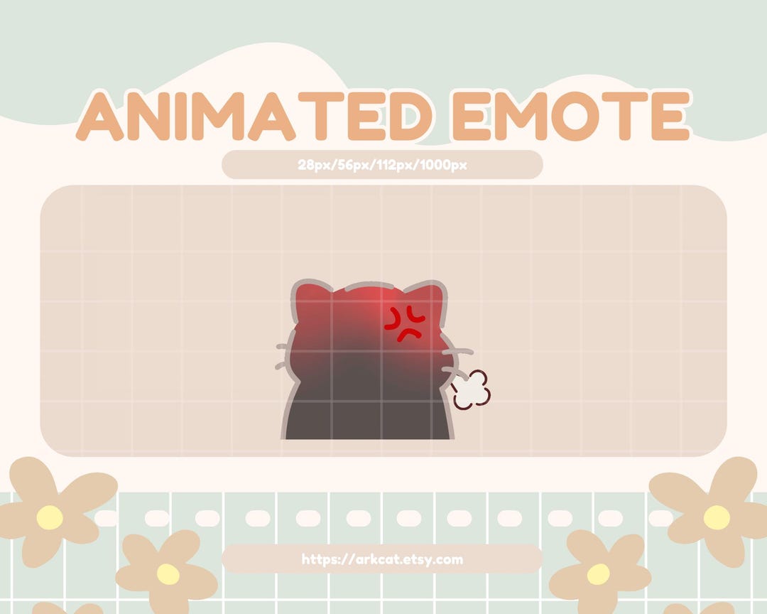 Angry Cat Animated Emote – Tuxedo Cat Facing Back in Anger for Twitch ...
