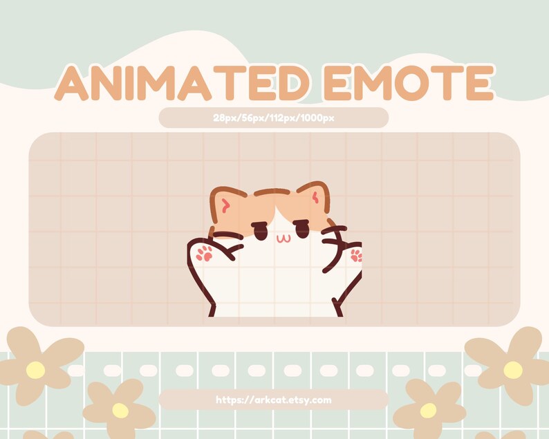 Happy Cat Animated Emote: Joyful Twitch, Discord, Youtube - Etsy