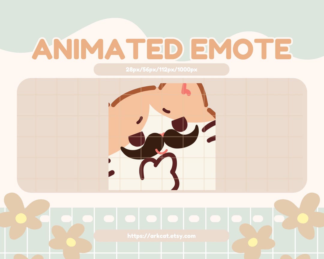 Animated Mustache Cat Emote: Suave Twitch, Discord Stream (GIF Digital ...