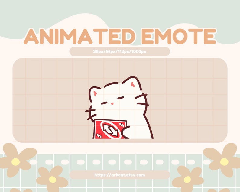 Reverse UNO Card White Cat Emote for Twitch, Discord, Youtube ...