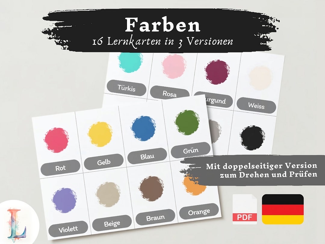 Lernkarten Kinder Farben | Deutsch Lernen Kinder Lernen Farben ...