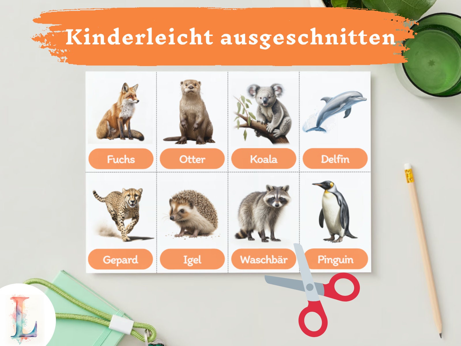 Lernkarte Kinder TIERE Lvl 2 Deutsch Lernen Kinder Lernen Tiere ...