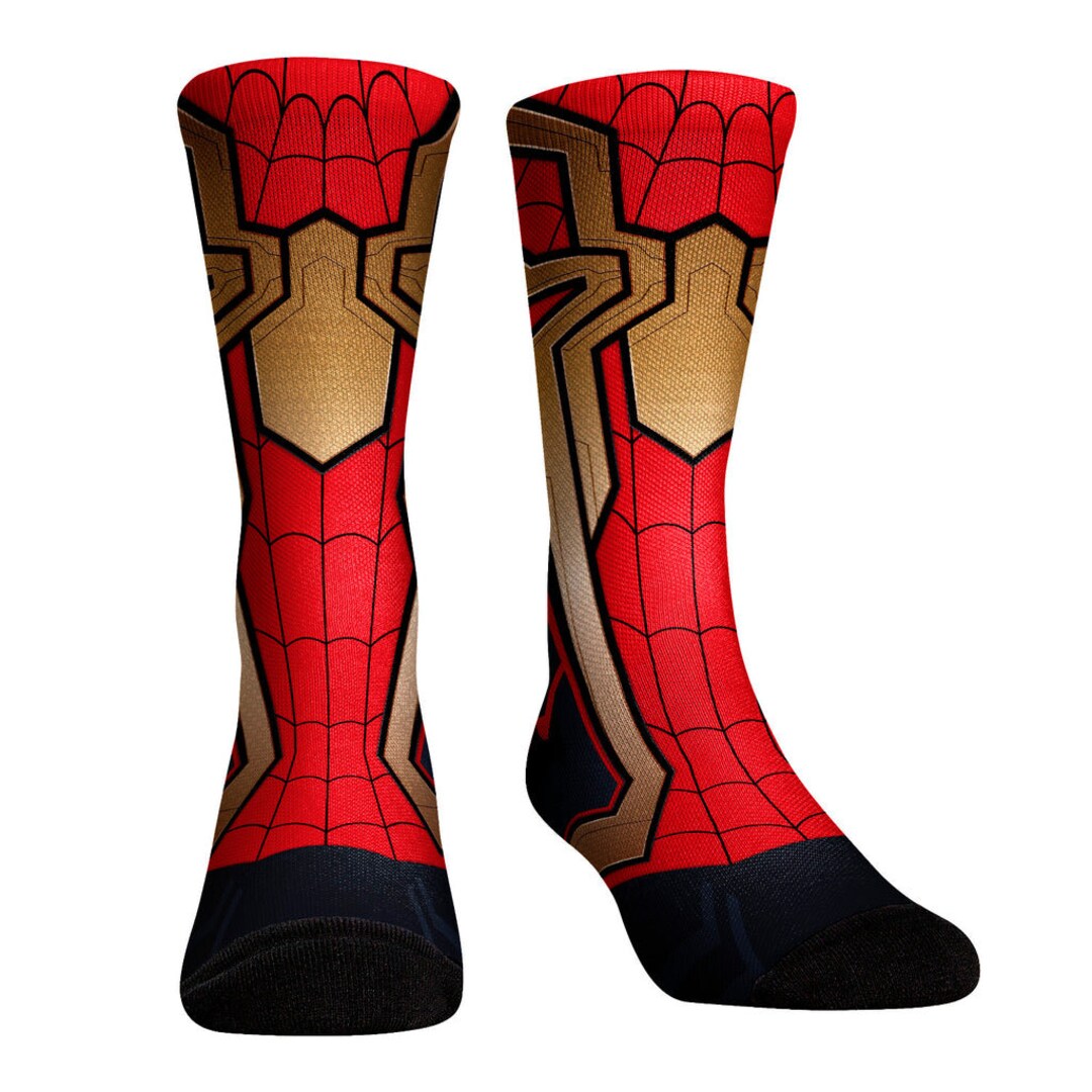 Spider-man No Way Home Hypersuit red & Gold Crew Socks - Etsy
