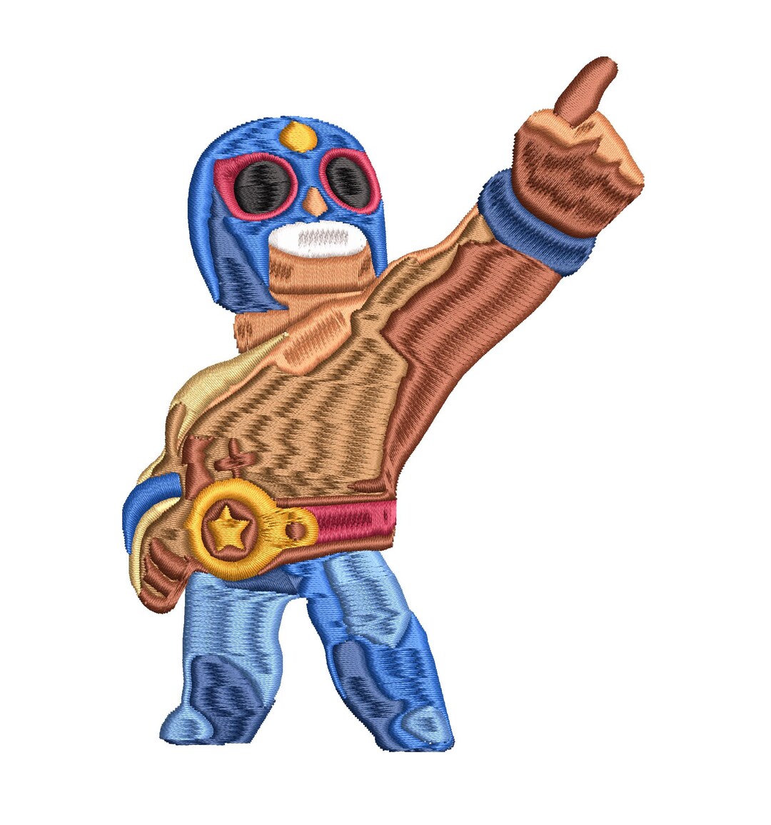 Brawl Stars Character El Primo Embroidery Design - Etsy
