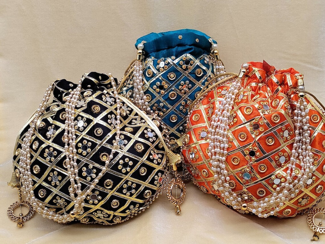 Lot of 100 Indian Handmade Women Embroidered Gotta Mirror Work Hand ...
