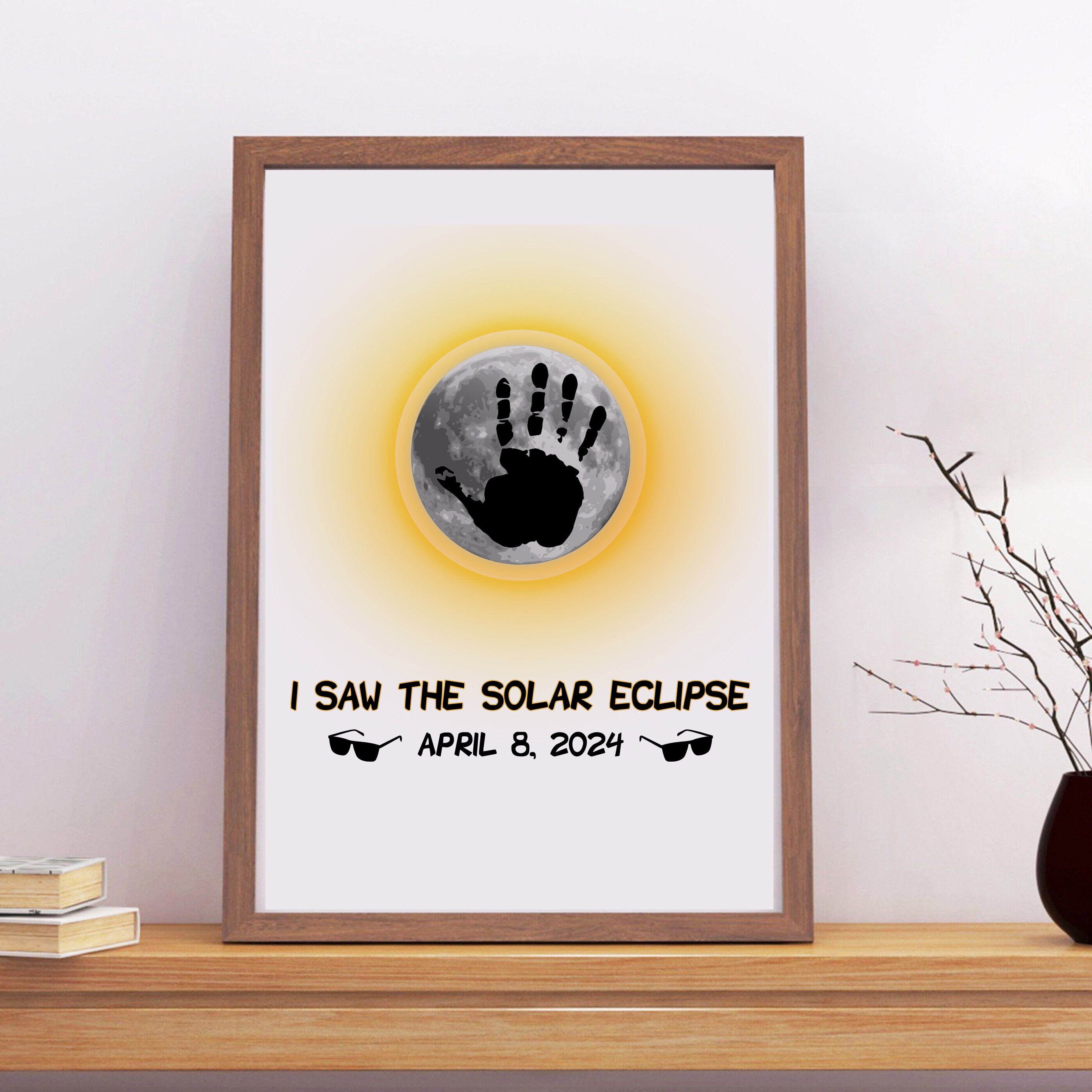 Solar Eclipse Handprint Art Craft, Solar Eclipse Craft for Preschool ...