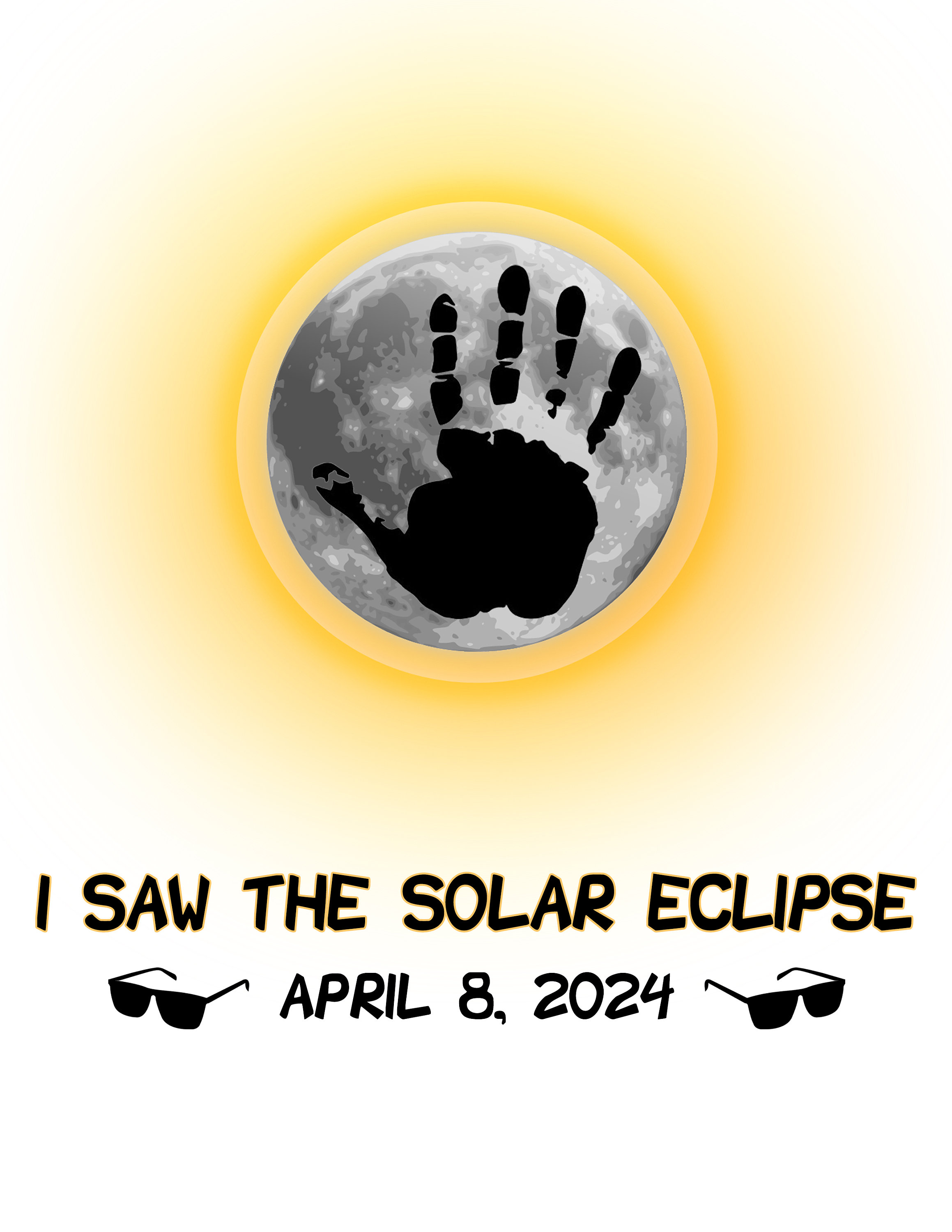 Solar Eclipse Handprint Art Craft, Solar Eclipse Craft for Preschool ...