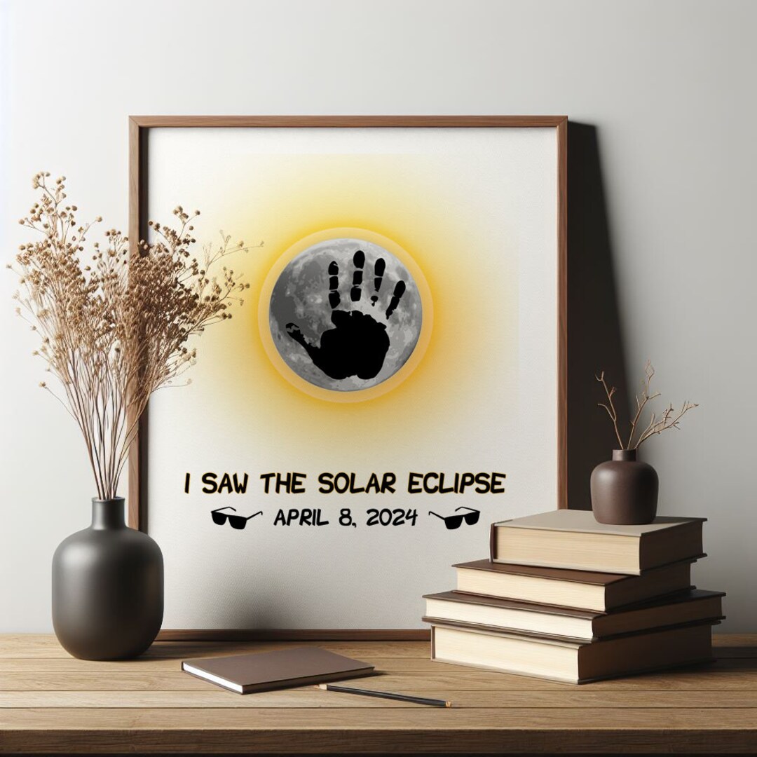 Solar Eclipse Handprint Art Craft, Solar Eclipse Craft for Preschool ...