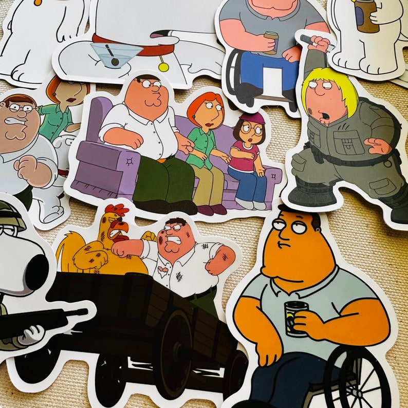 50pcs Rare Find Limited Qty Family Guy Stickers Adult Cartoon TV Show ...