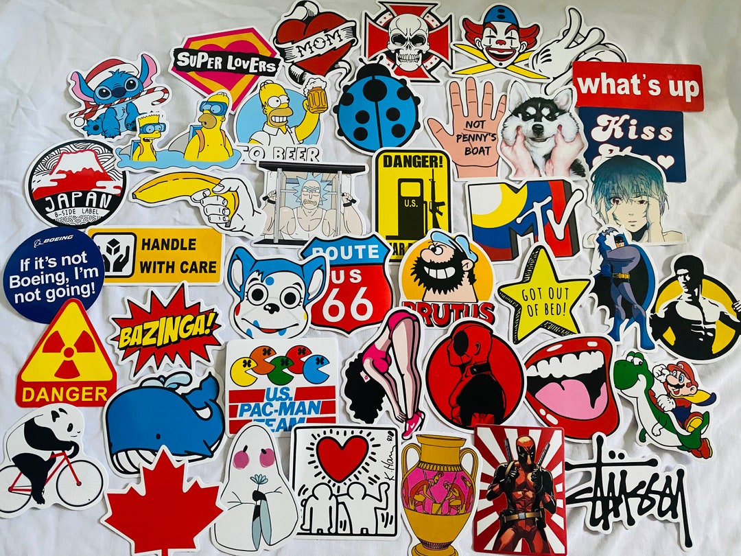 50pcs Street Art Cartoon Graffiti Trending Stickers Phone Laptop Decals ...
