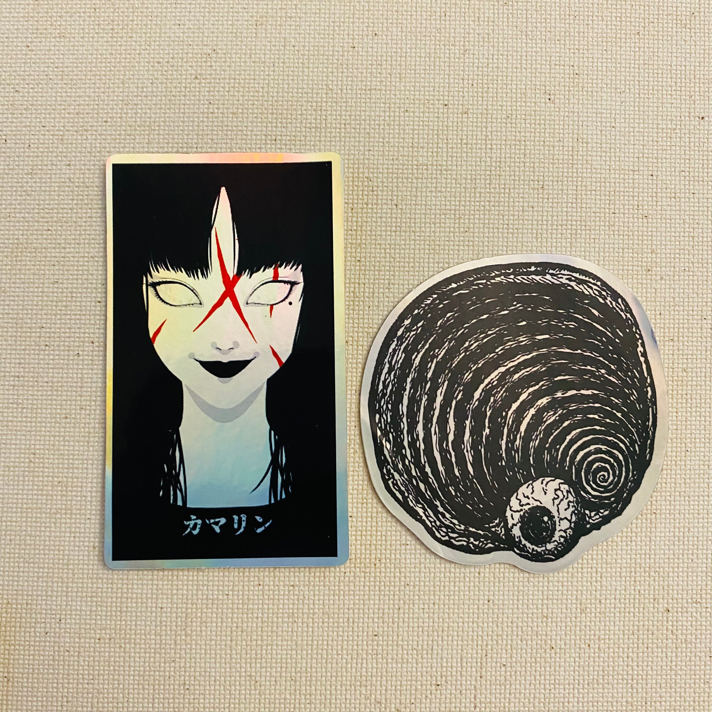 50pcs Holographic Japanese Horror Manga Stickers Phone Laptop Decals - Etsy