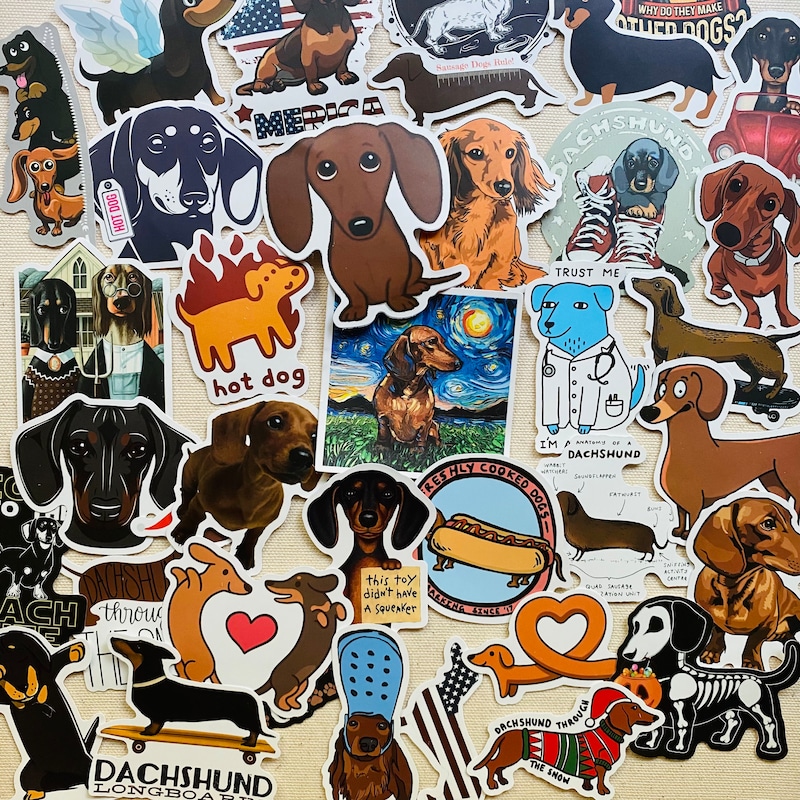 Teckel sticker - Etsy Nederland