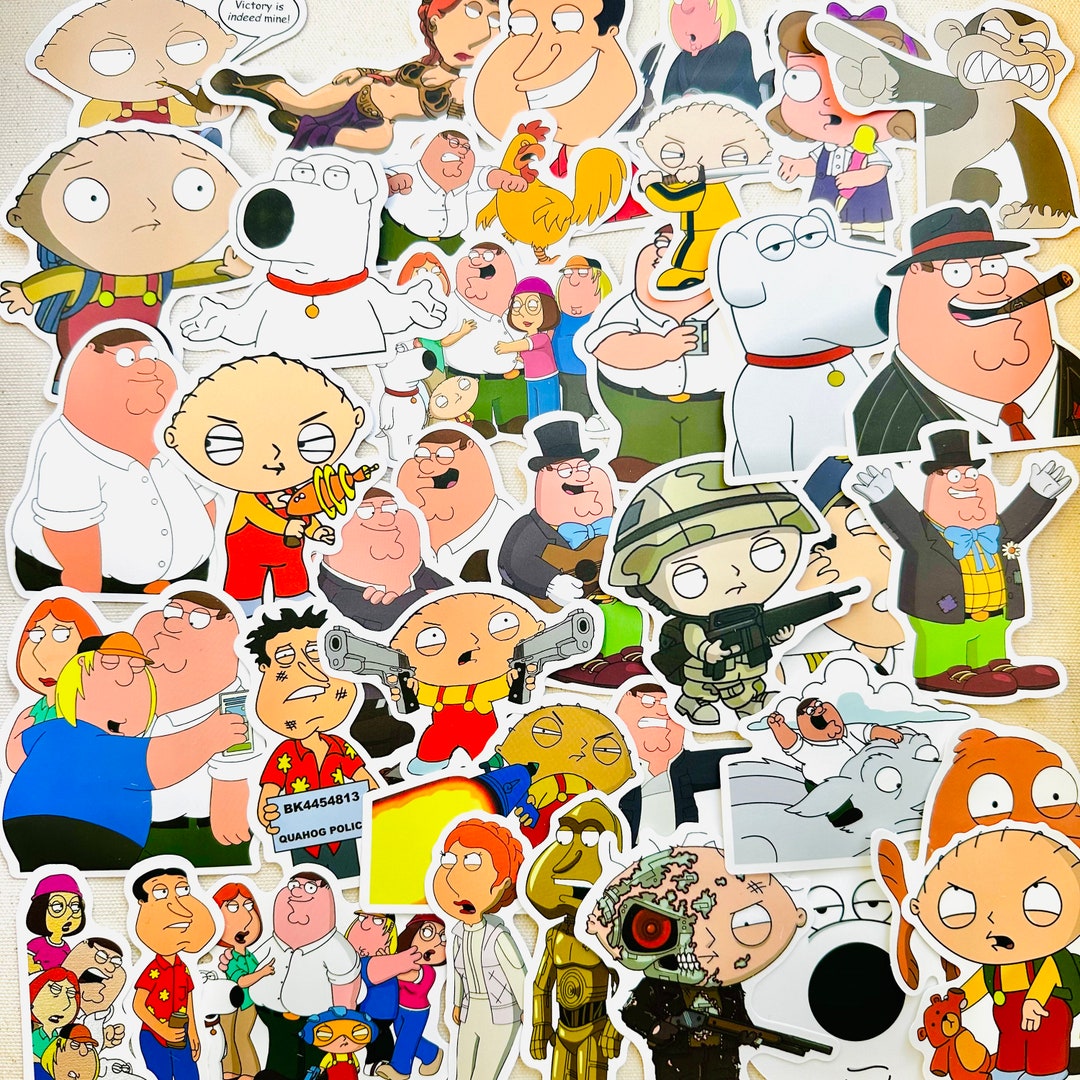 50pcs Rare Find! Limited Qty! Family Guy Stickers Adult Cartoon TV Show ...