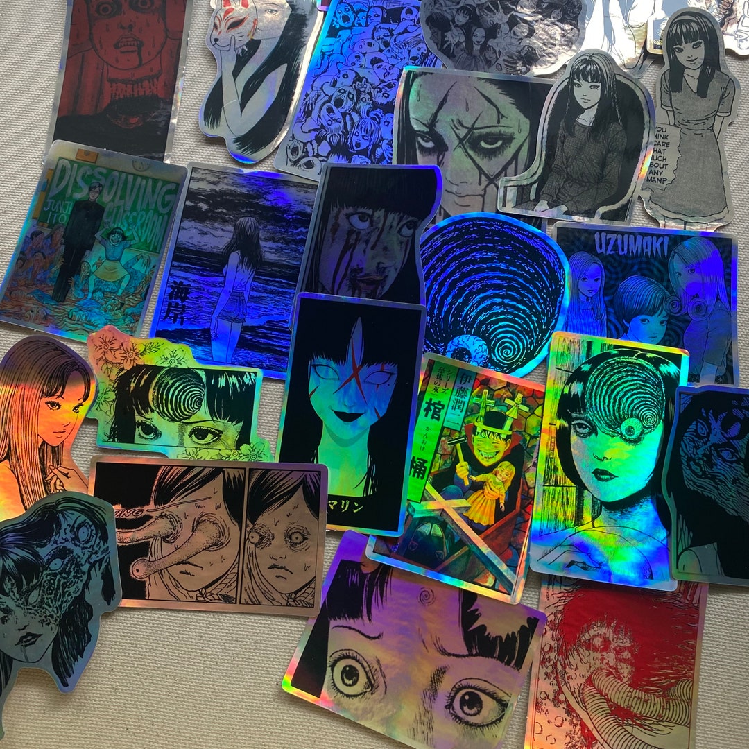 50pcs Holographic Japanese Horror Manga Stickers Phone Laptop Decals - Etsy