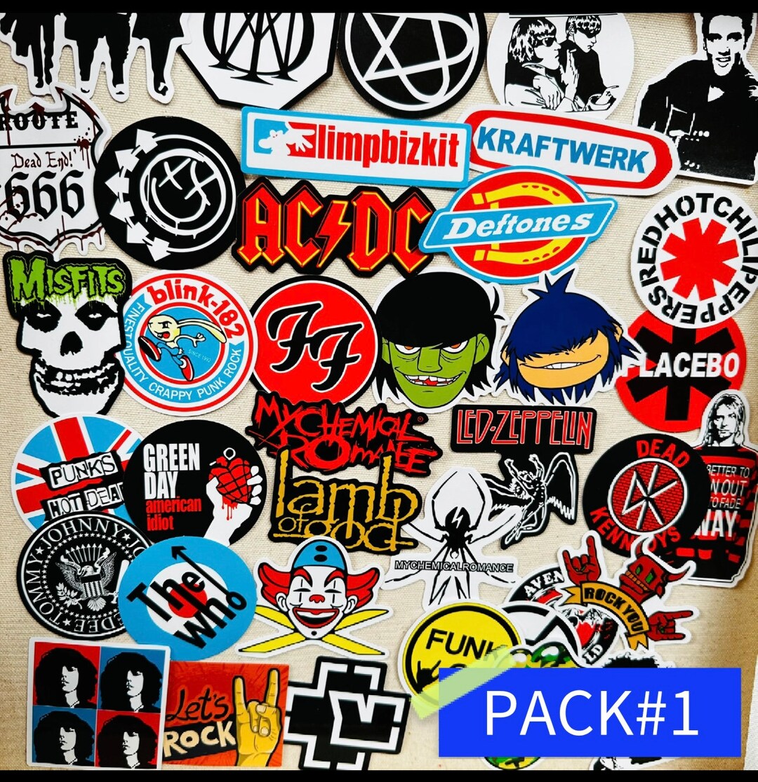 50pcs Rock N Roll Music Heavy Metal Music Punk Rock Band Stickers Phone ...
