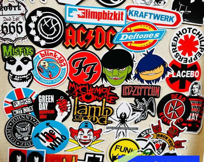 ROCK, Heavy Metal, Rock Bands, 80's, Punk Rock, 10-50 Pcs Random Pack ...