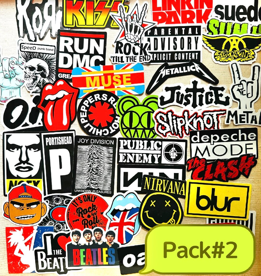 50pcs Rock N Roll Music Heavy Metal Music Punk Rock Band Stickers Phone ...