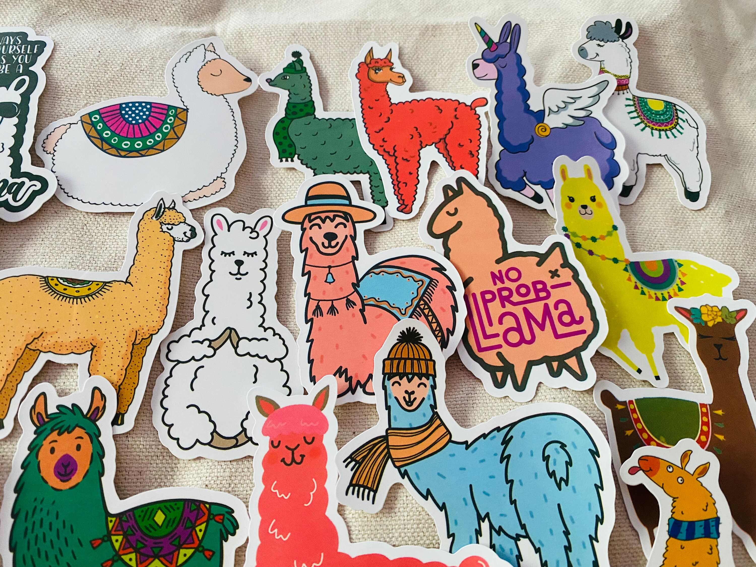 50pcs Lama Alpaca Stickers Phone Laptop Decals Waterproof Vinyl ...