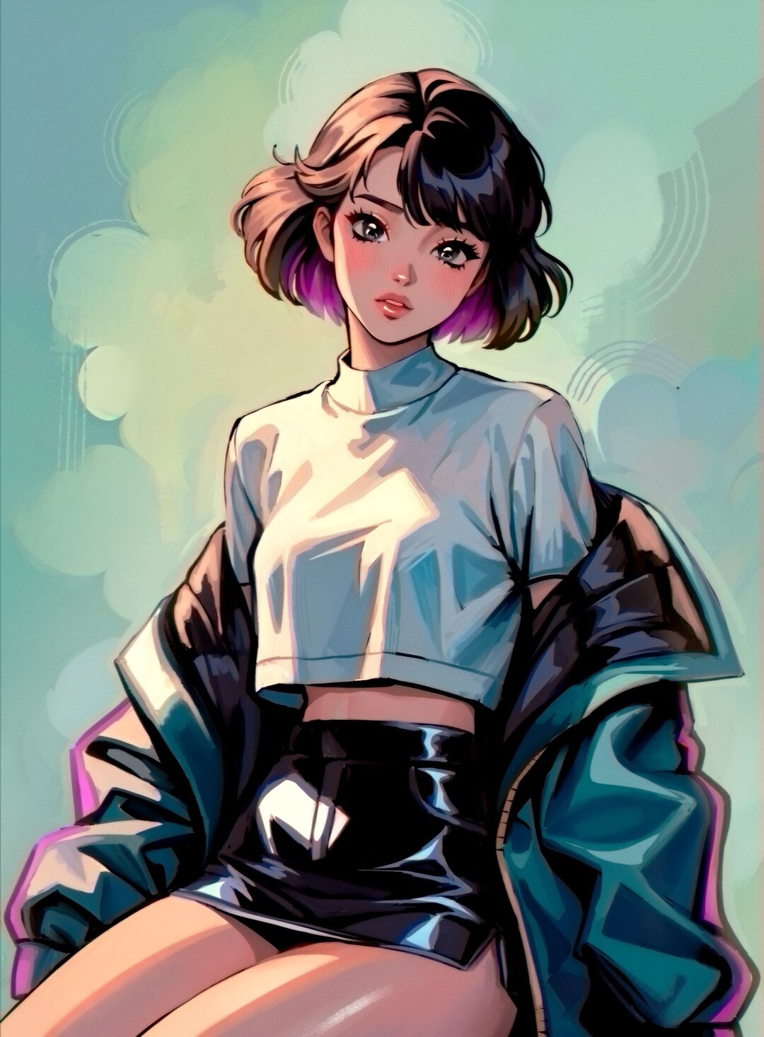 Half-body Digital Painting Commission Retro Anime Style Fanart, OC, Dnd ...
