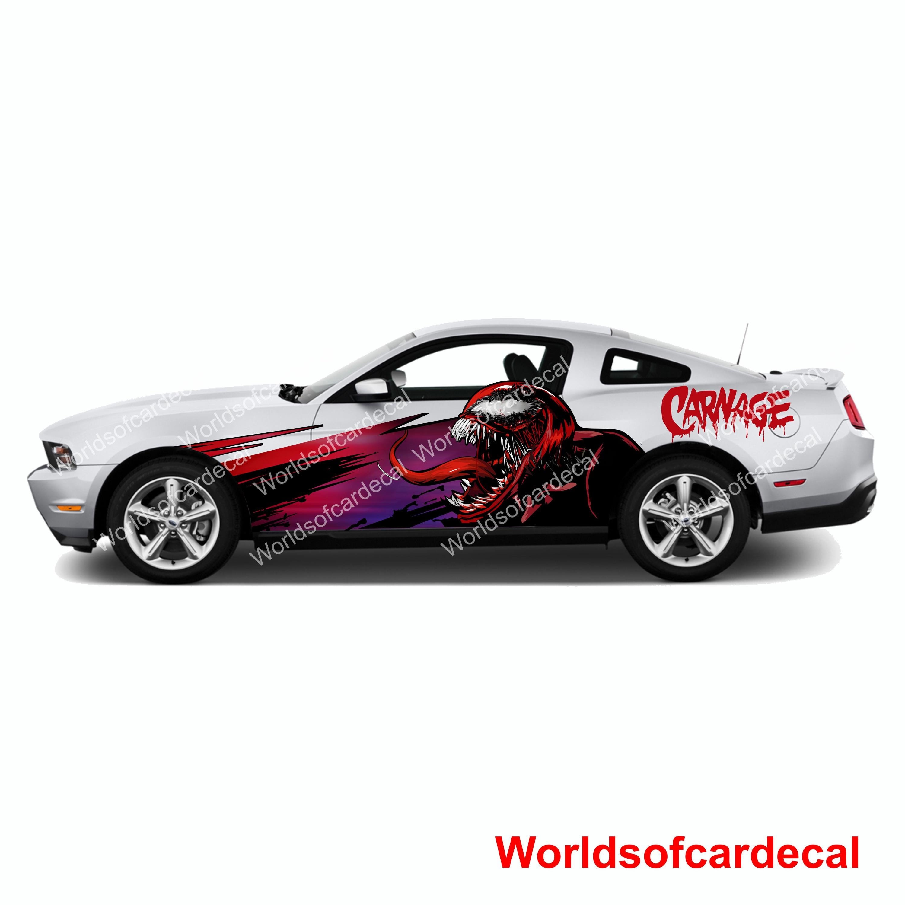 Carnage Car Decal ; Superhero Inspired Car Side Decal Customizable Size ...